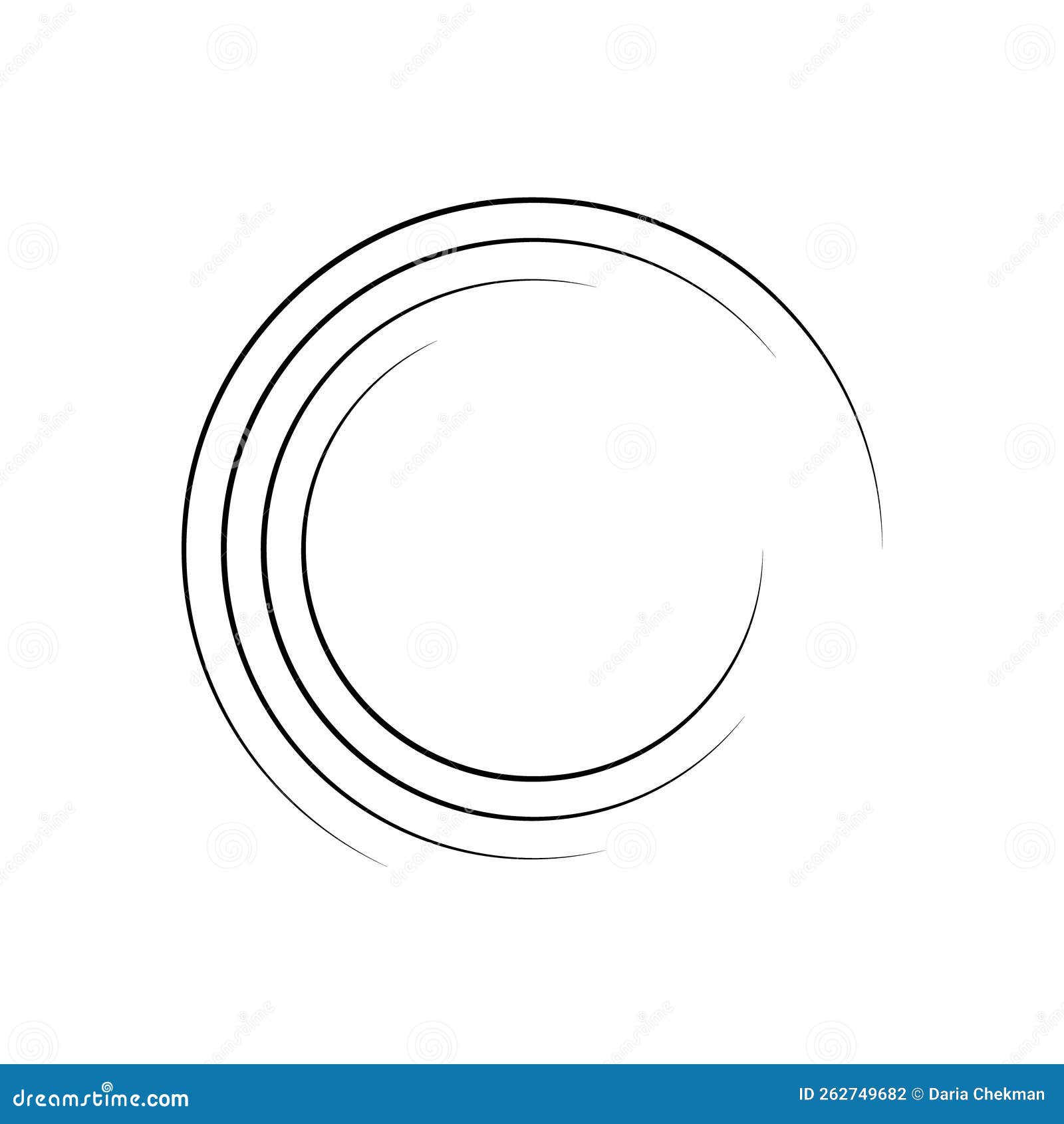 Frame of High-speed Lines in the Form of a Circle. Black Thick Speed ...