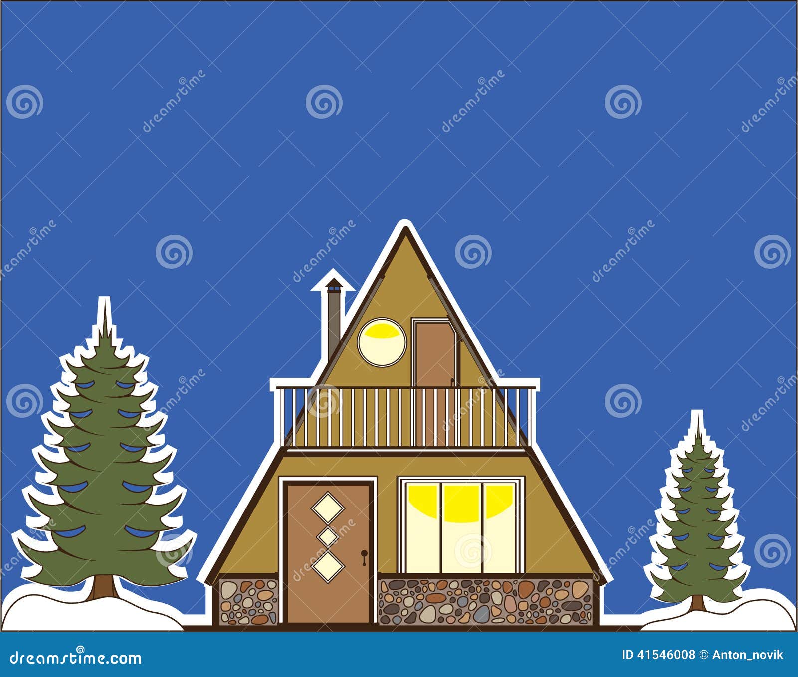 A Frame house stock vector. Illustration of construction - 41546008