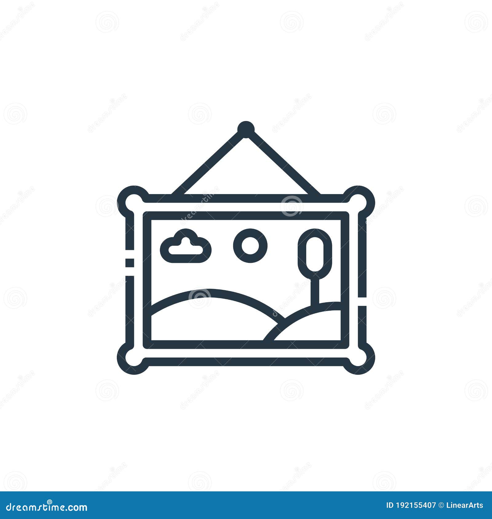 Frame Icon Vector from Furniture Concept. Thin Line Illustration of ...