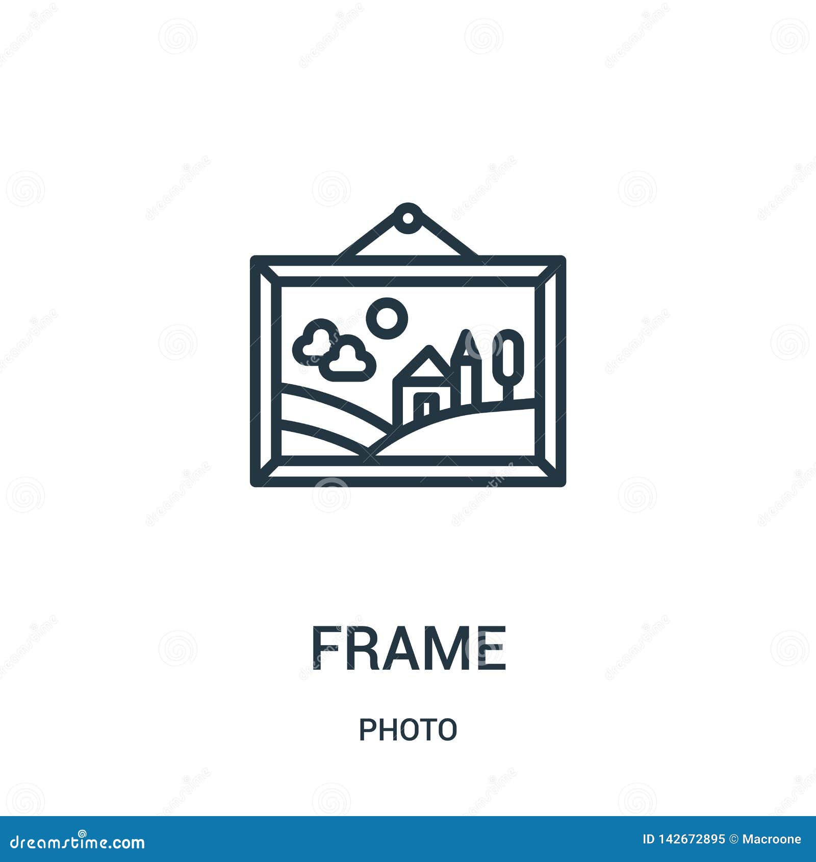 Frame Icon Vector from Photo Collection. Thin Line Frame Outline Icon ...