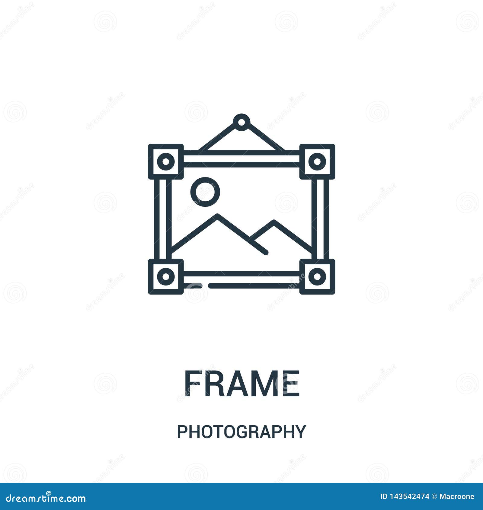 Frame Icon Vector from Photography Collection. Thin Line Frame Outline ...