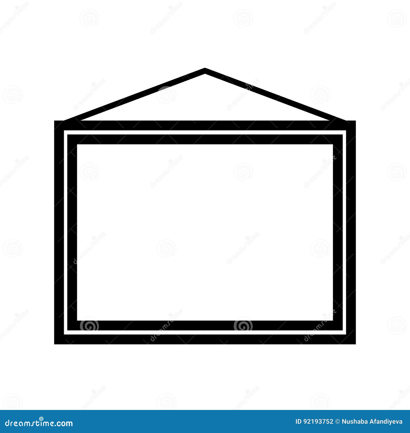 Frame icon stock vector. Illustration of blank, ideas - 92193752