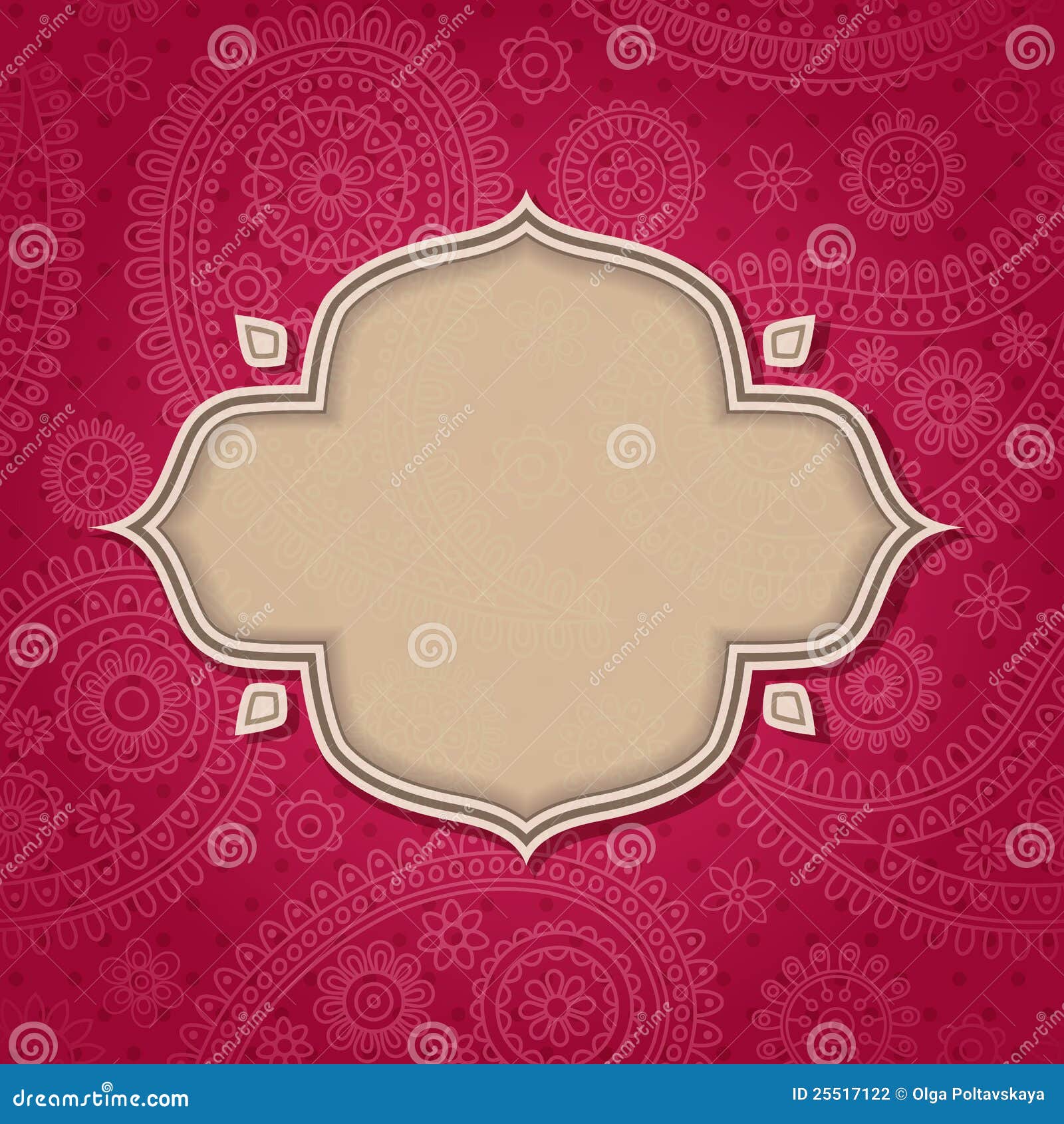 Frame in the Indian style stock vector. Illustration of india - 25517122