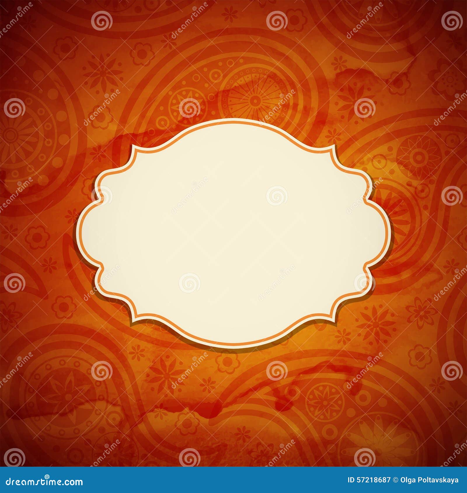 Frame in the Indian style stock vector. Illustration of holiday - 57218687