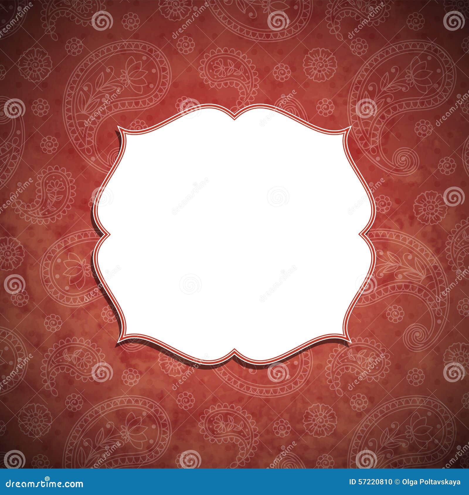 Frame in the Indian style stock vector. Illustration of orange - 57220810