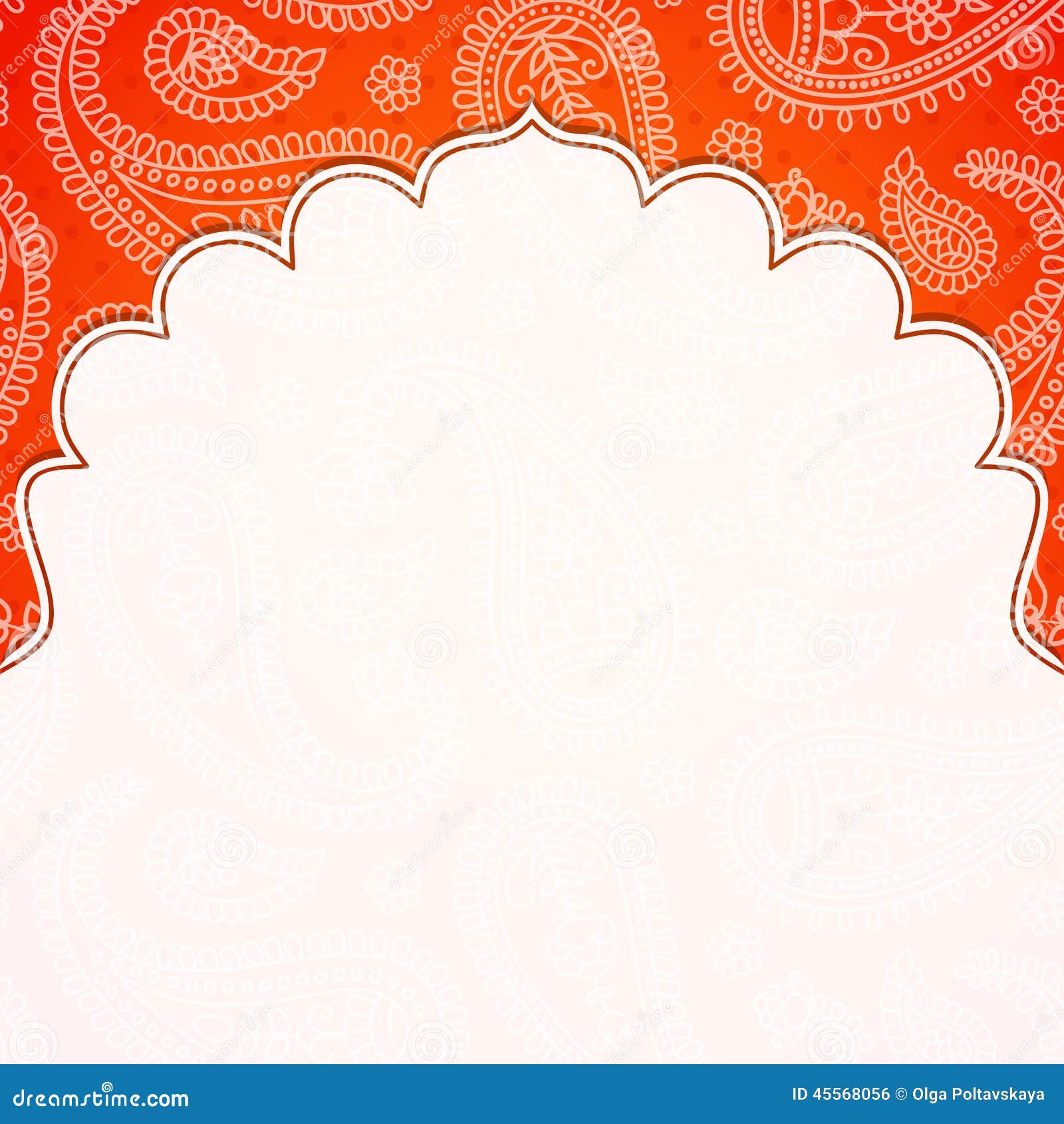 Frame in the Indian style stock vector. Illustration of border - 45568056