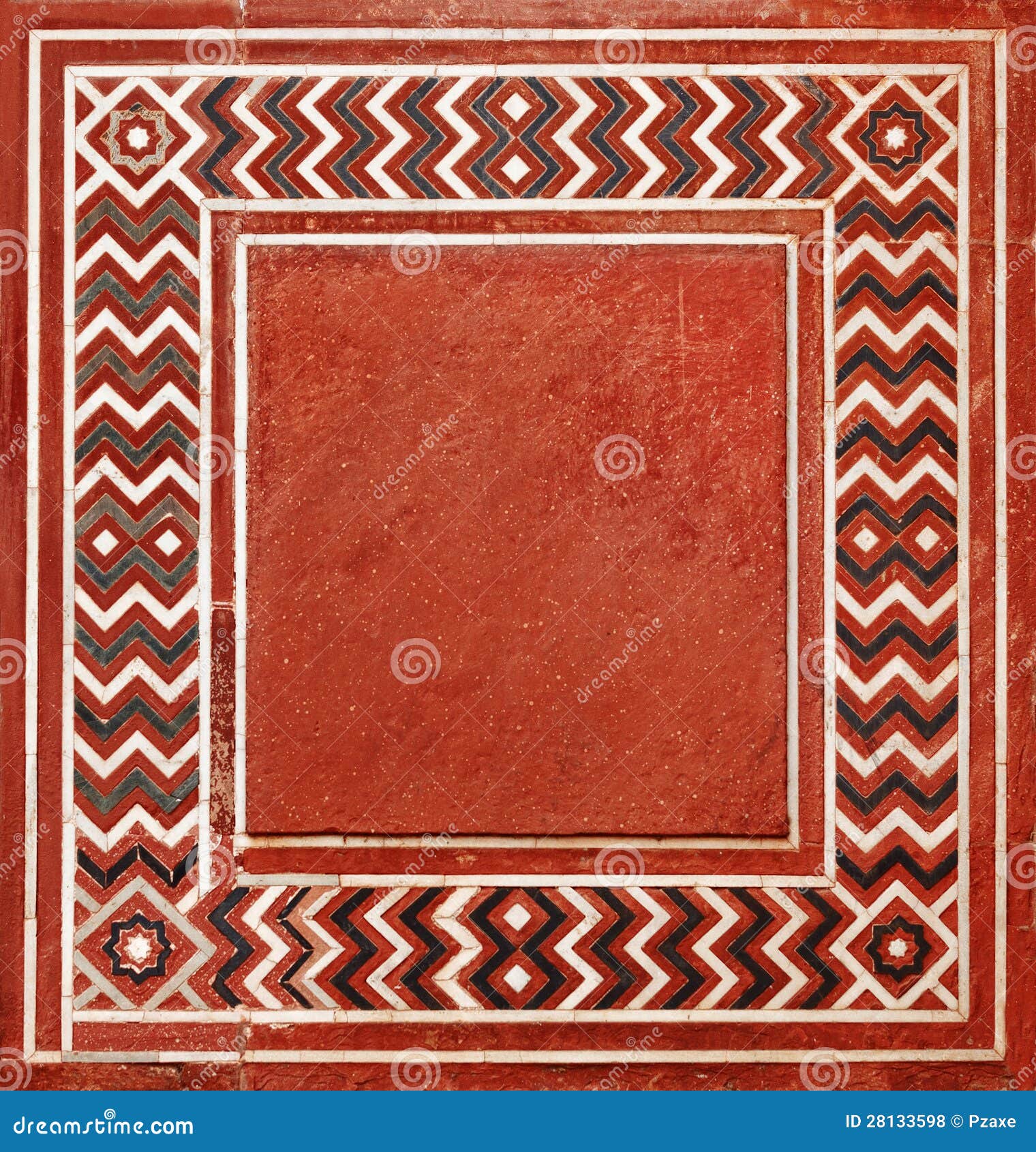 Frame in the Indian Style from Natural Stone Stock Photo - Image of ...