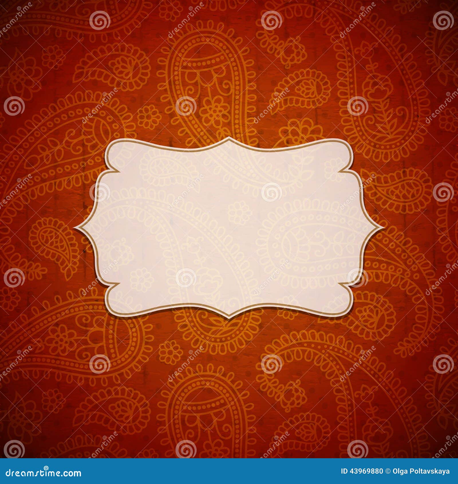 Frame in the Indian style stock vector. Illustration of india - 43969880