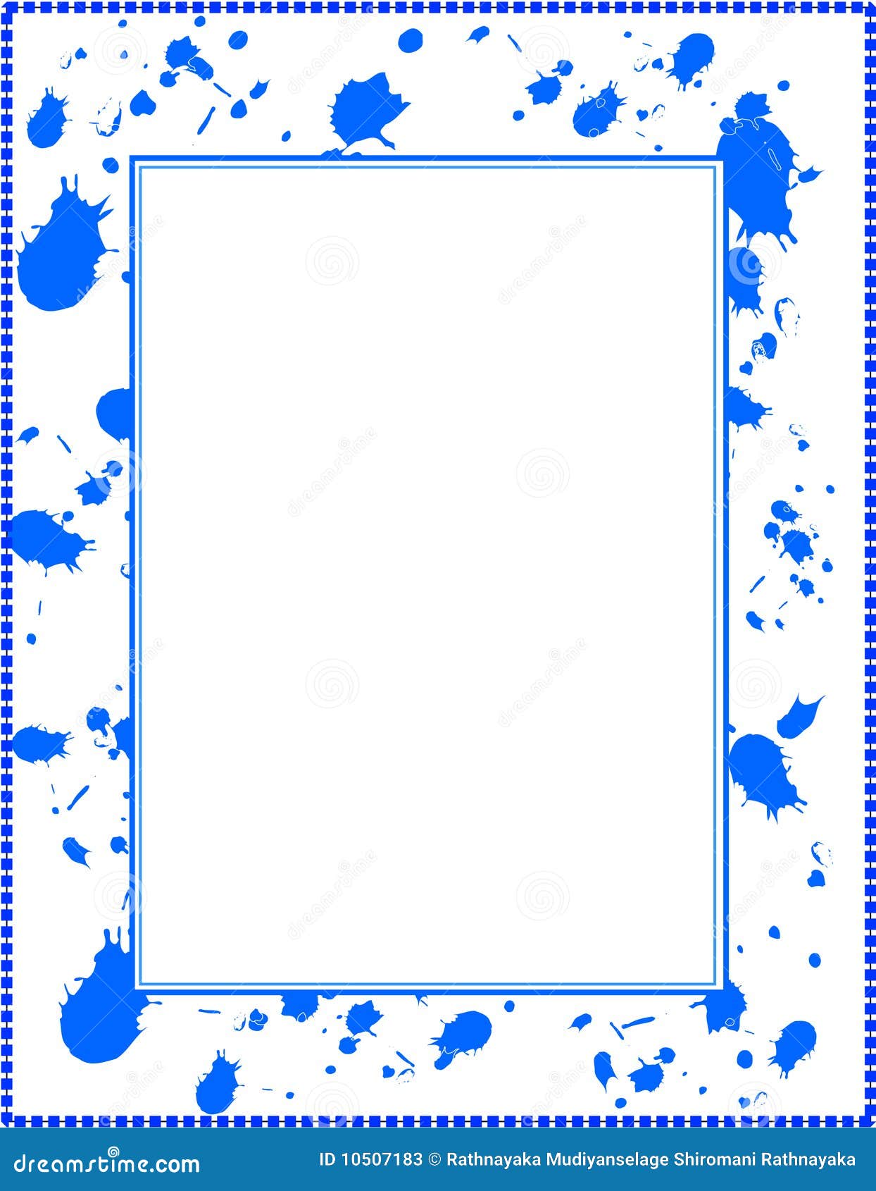 Frame with ink splatter stock illustration. Illustration of border ...