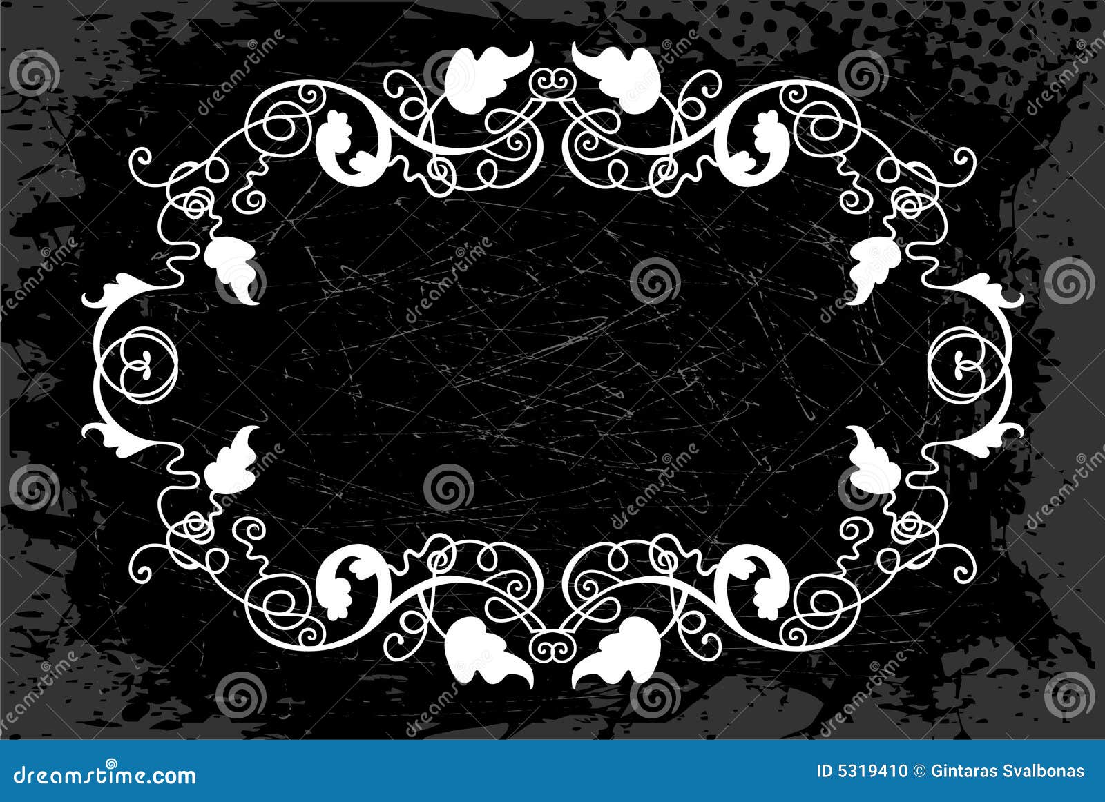 Frame with Interlaced Curls Stock Vector - Illustration of textured ...
