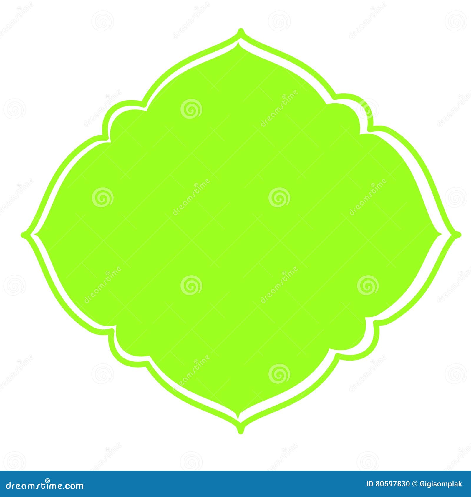 Frame, Islamic Style, Isolated on White Stock Vector - Illustration of ...