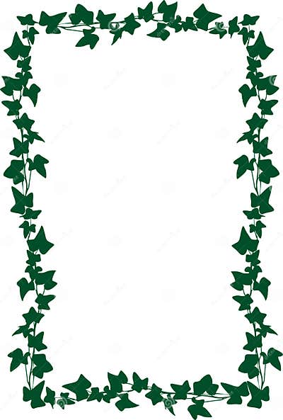 Frame from an ivy, vector stock vector. Illustration of retro - 527062