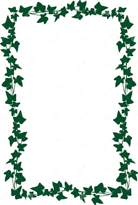 Frame from an ivy, vector stock vector. Illustration of retro - 527062