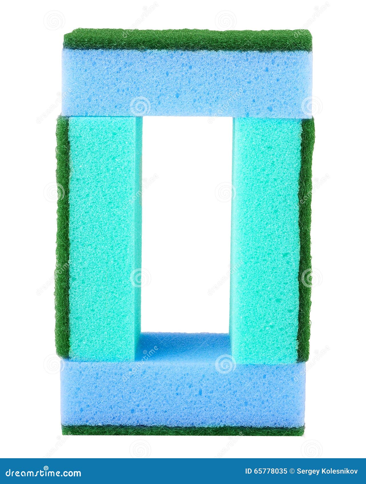 Frame from Kitchen Sponges on White Background Stock Image - Image of ...