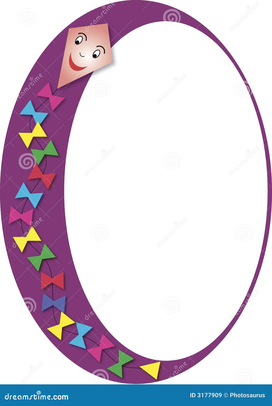 Frame kite oval paper διανυσματική απεικόνιση. εικονογραφία από - 3177909