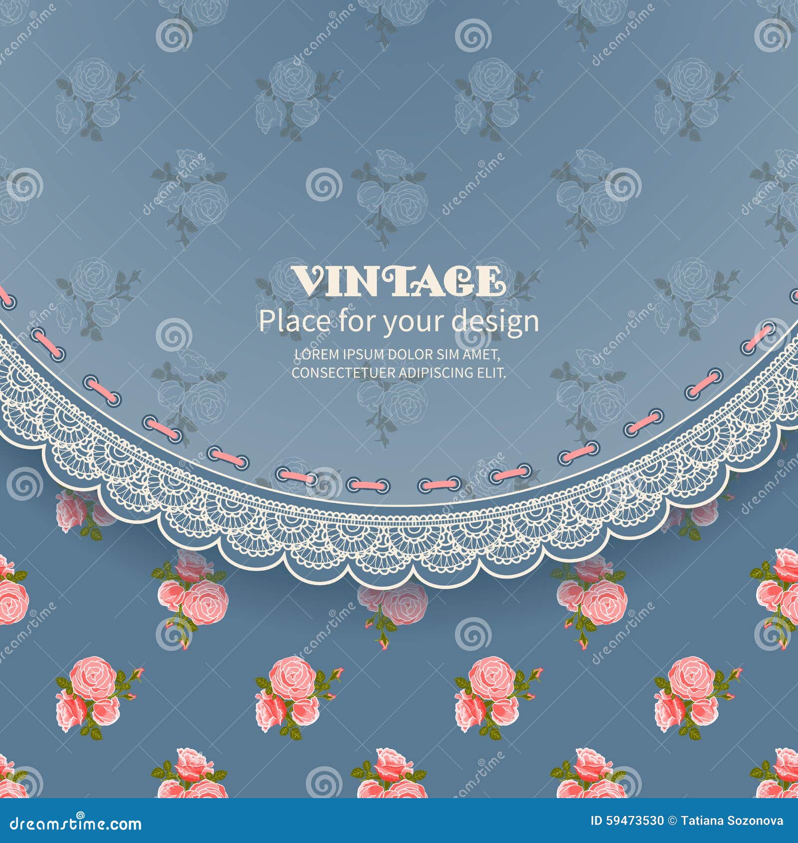Frame lace stock vector. Illustration of decor, card - 59473530