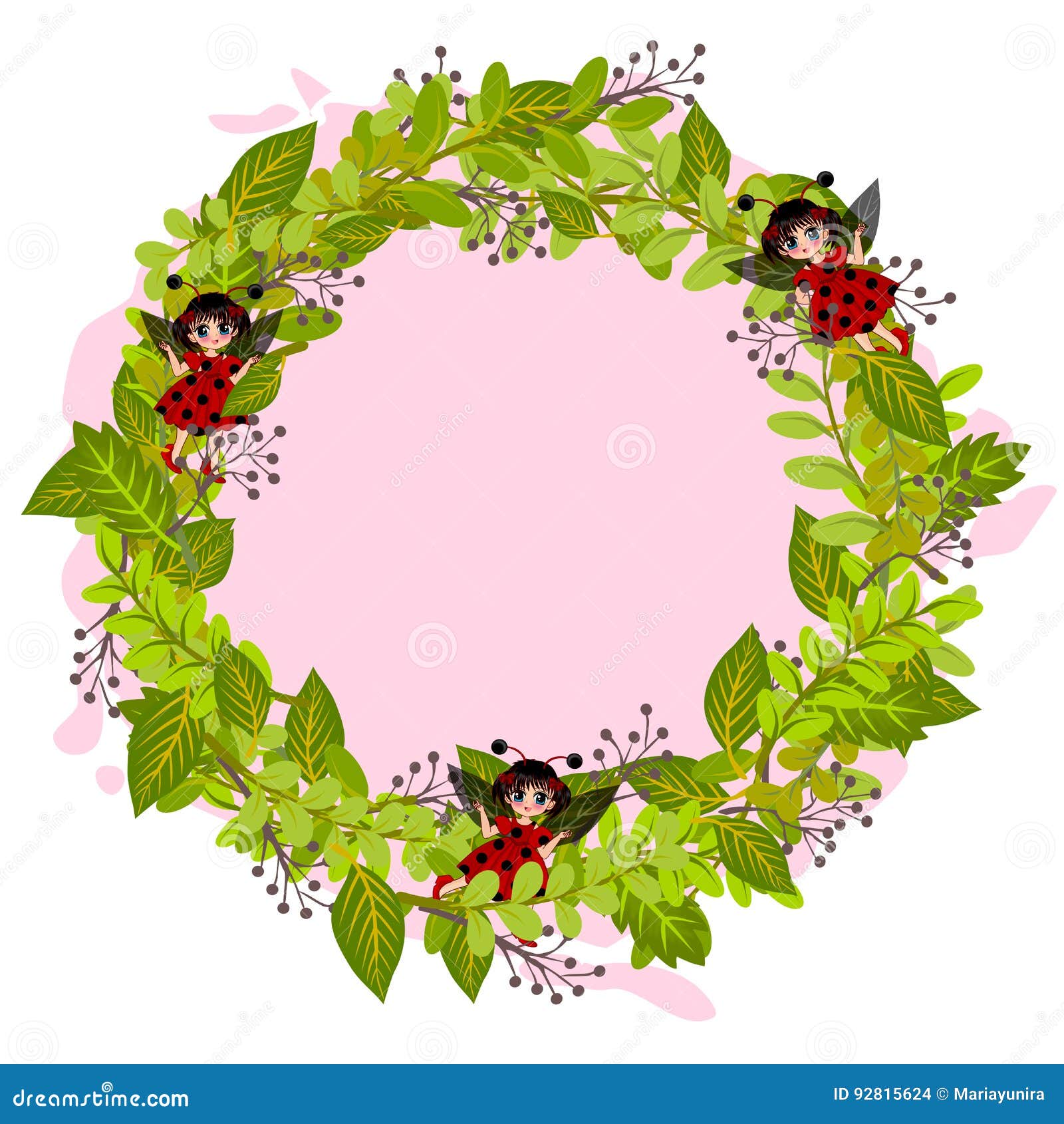 Frame Ladybug stock illustration. Illustration of round - 92815624