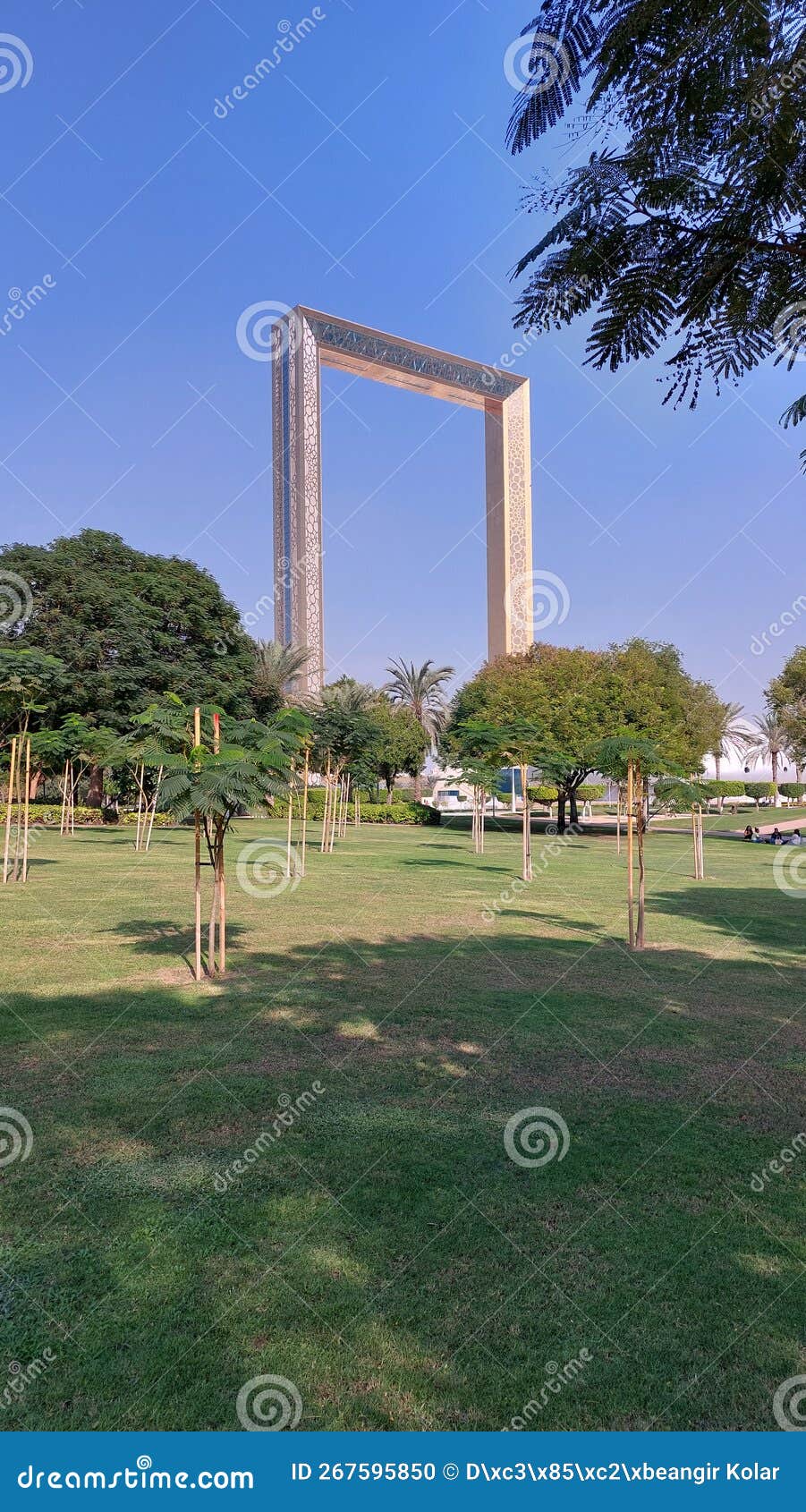 Frame landmark in Dubai stock photo. Image of dubai - 267595850
