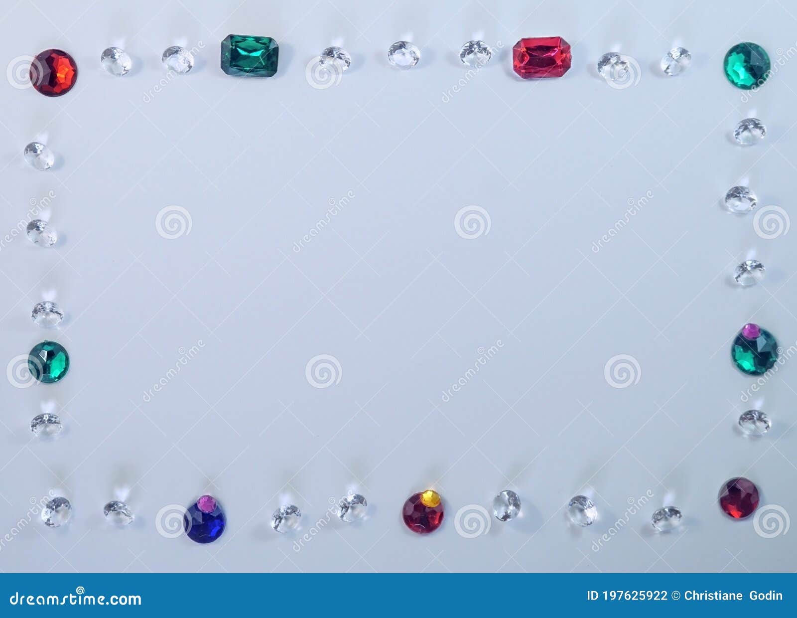 Frame Layout of a Gems Text Space White Background Stock Illustration ...