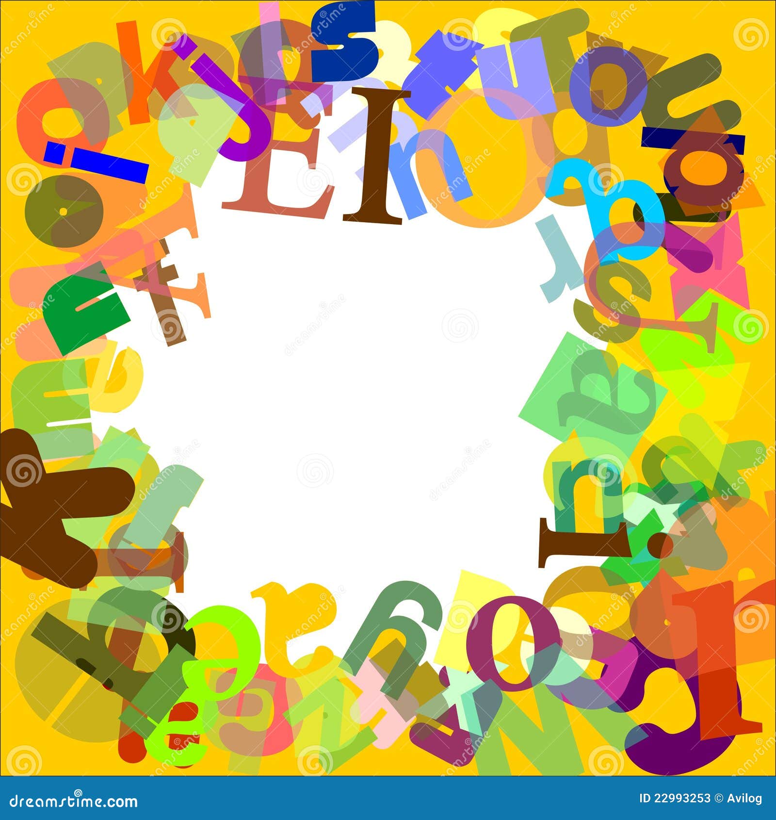 Frame letters stock vector. Illustration of letters, child - 22993253