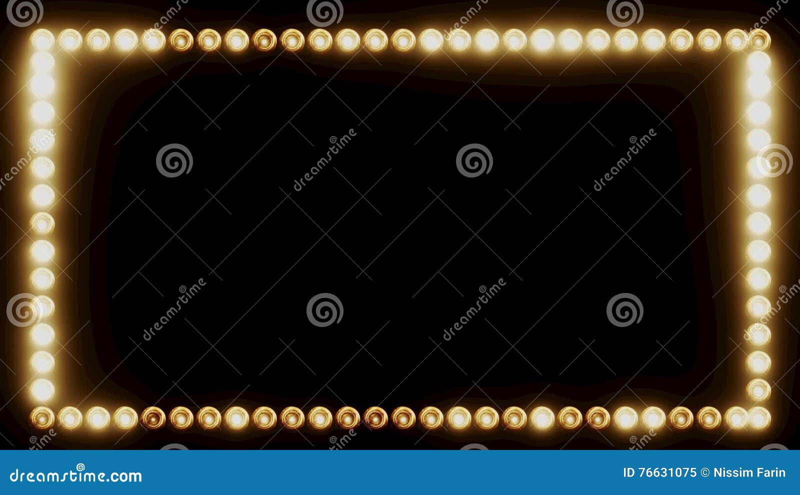 Frame of Light Bulbs for a Film Border Stock Video - Video of light ...