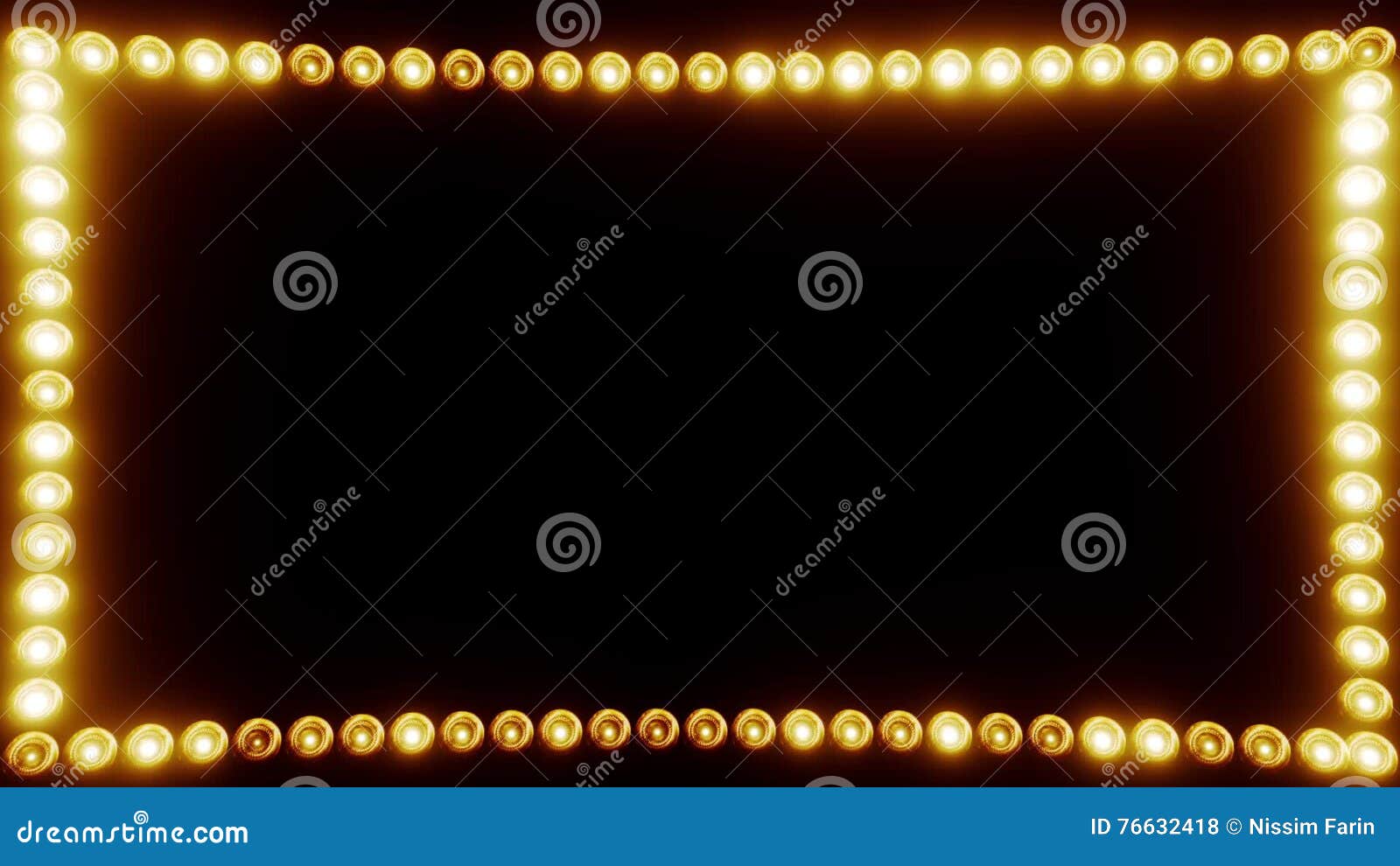 Frame of Light Bulbs for a Film Border Stock Footage - Video of ...