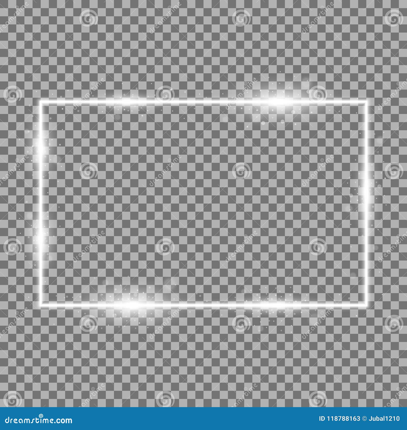 Frame with Light Effects, White Color Stock Vector - Illustration of ...