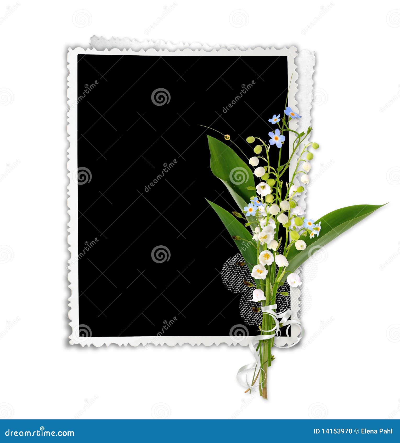Frame with Lily of the Valley Stock Illustration - Illustration of ...