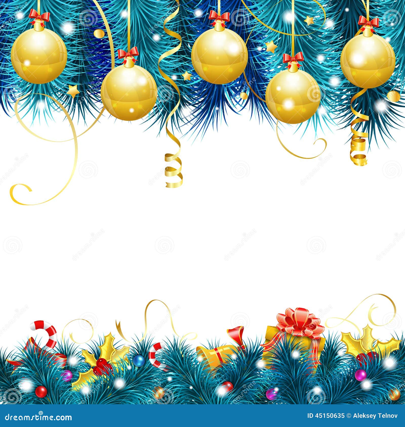 Frame mágico azul do Natal ilustração do vetor. Ilustração de santo ...