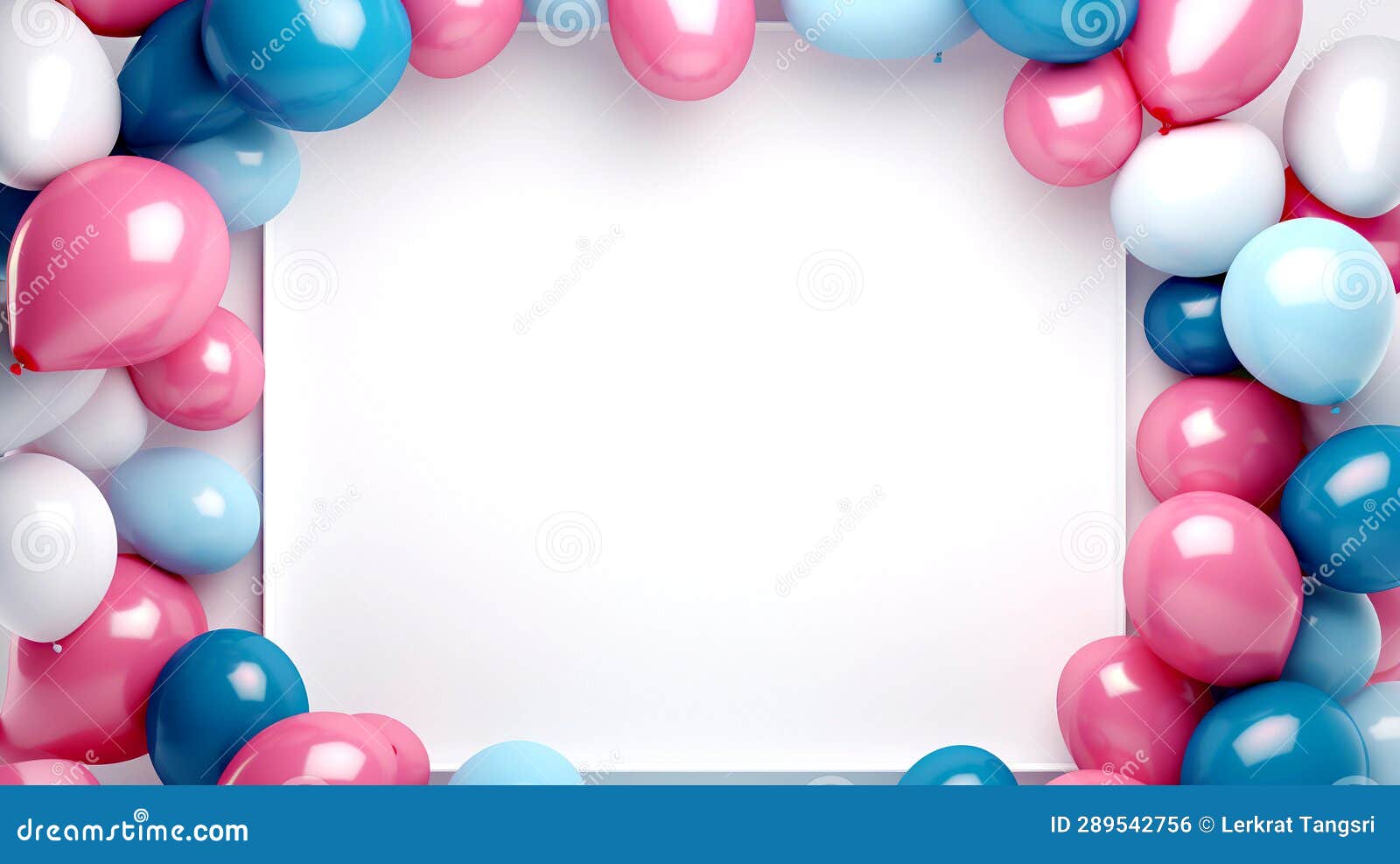 Frame made by balloons stock illustration. Illustration of blue - 289542756