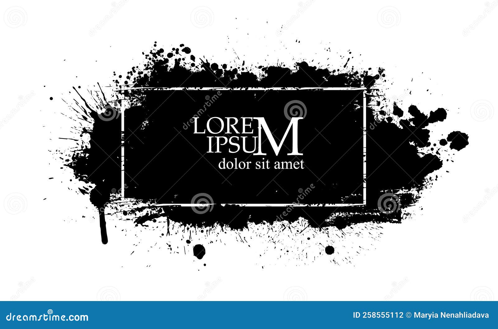 Frame Made of Black Brush Strokes. Vector Illustration Stock Vector ...