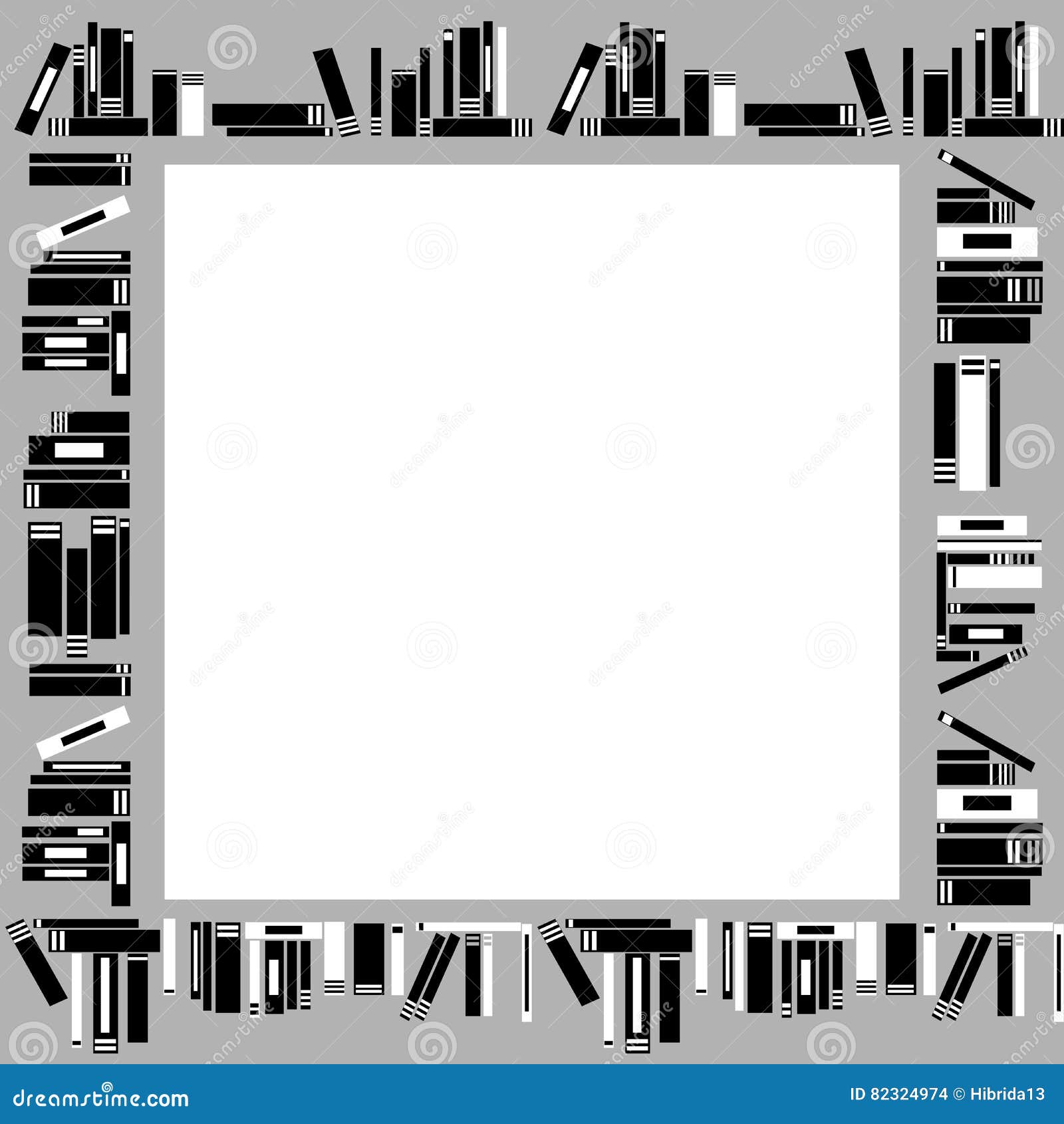 Frame made of books stock vector. Illustration of school - 82324974