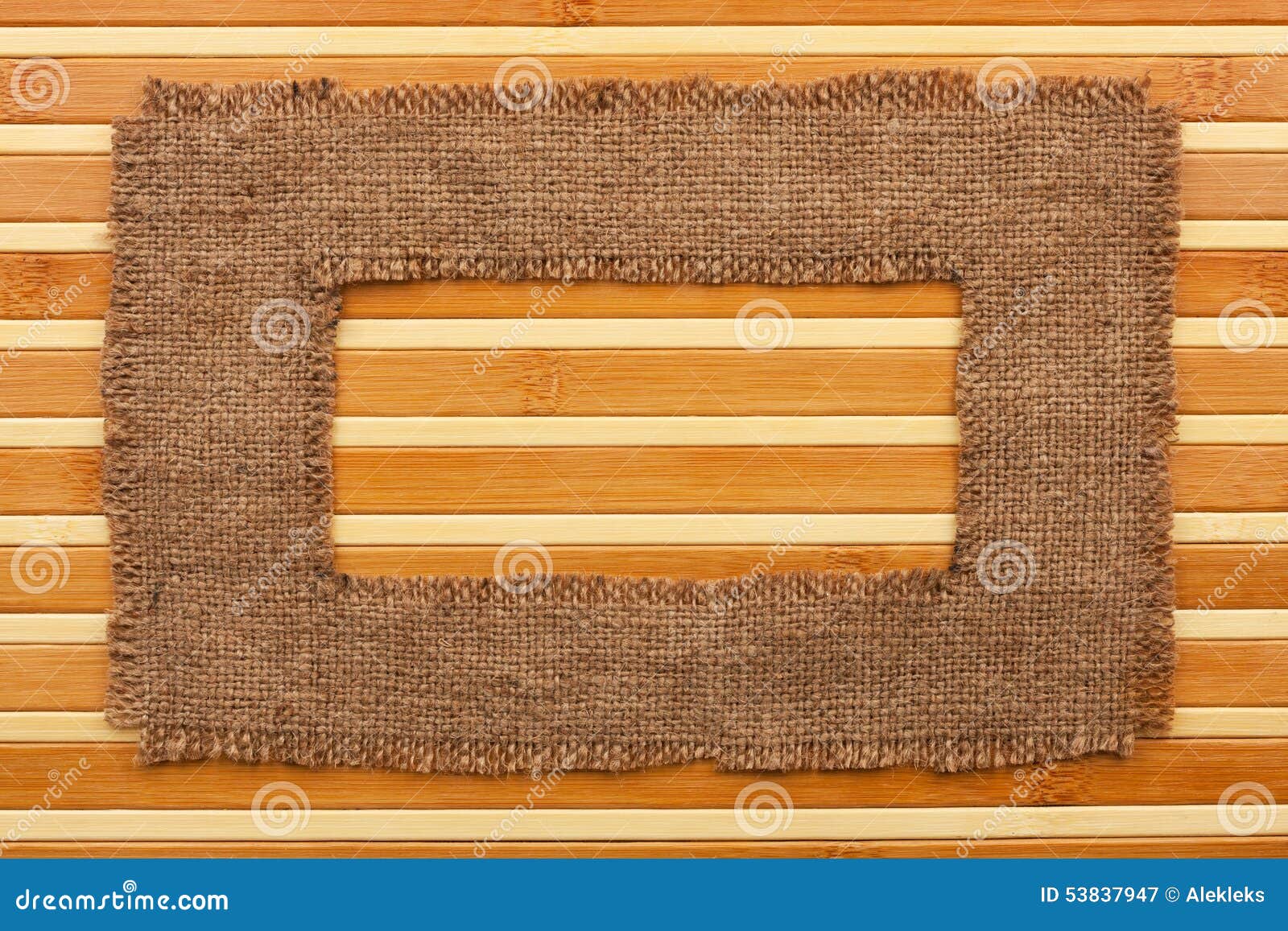 Frame Made Burlap Lying Bamboo Mat Stock Photos - Free & Royalty-Free ...