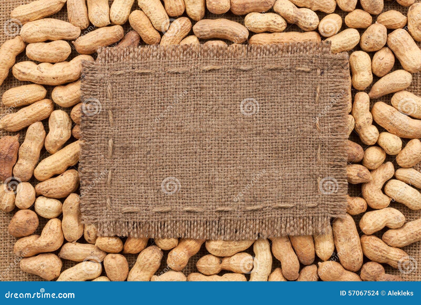 Frame Made of Burlap on Peanut Stock Photo - Image of healthy, hessian ...