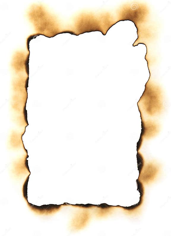 Frame Made of a Burnt Paper Stock Photo - Image of abstract, effect ...