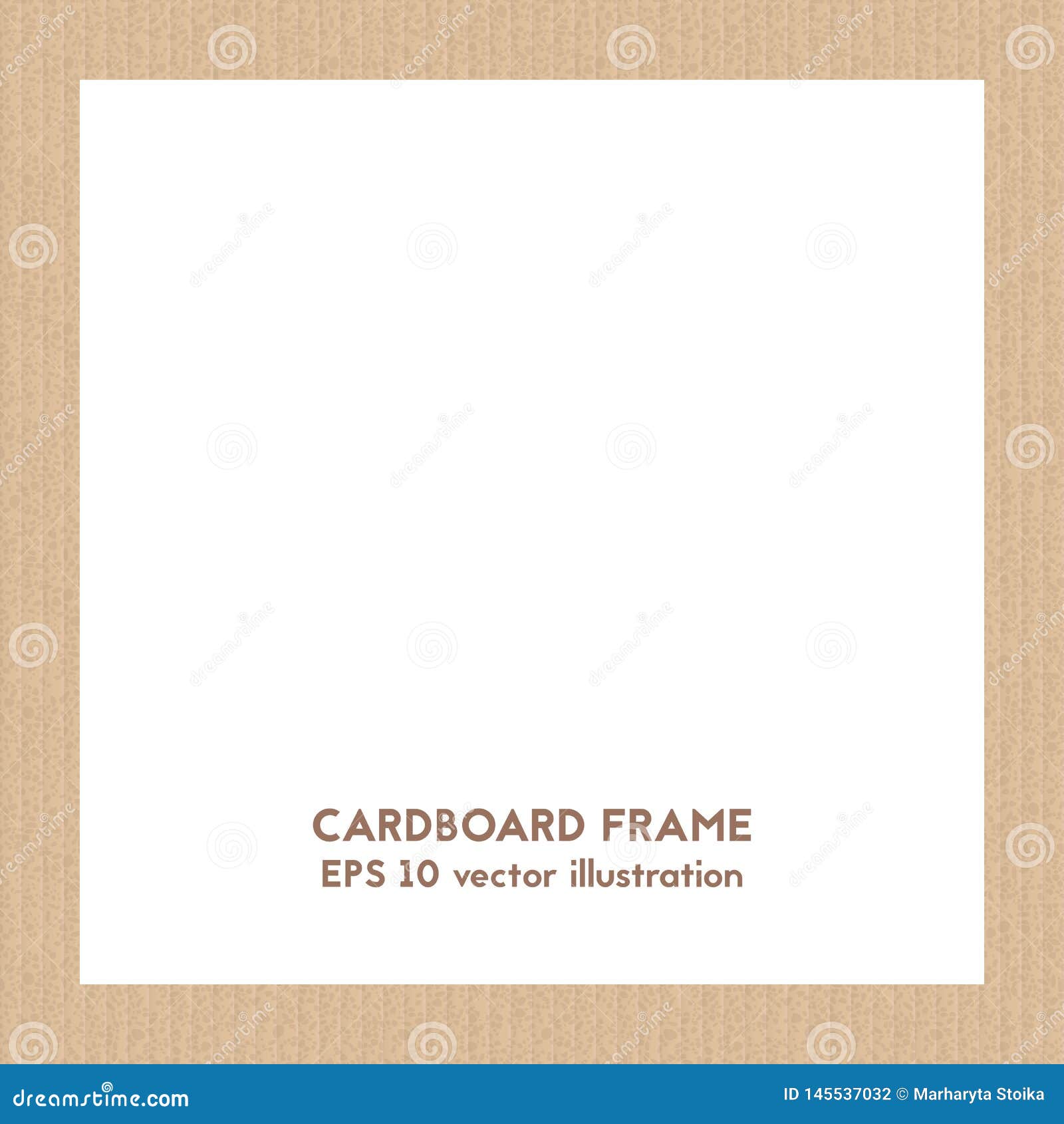 The Frame is Made of Cardboard. Stock Vector - Illustration of board ...