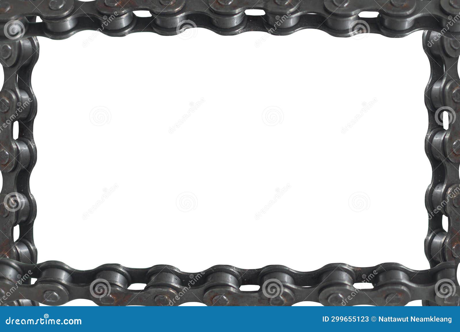 Frame made of chain stock image. Image of metal, parts - 299655123