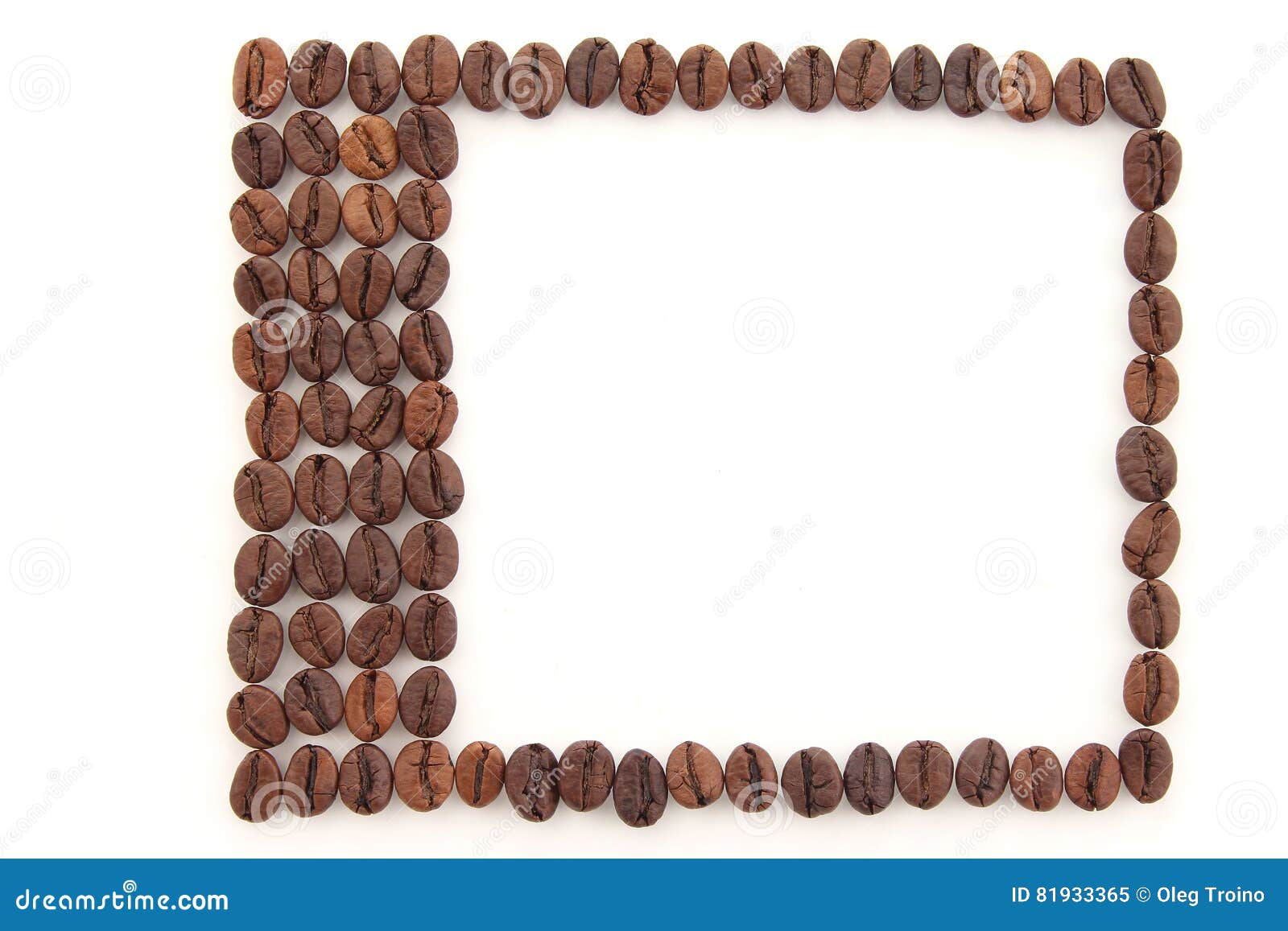 Frame made of coffee beans stock image. Image of bean - 81933365