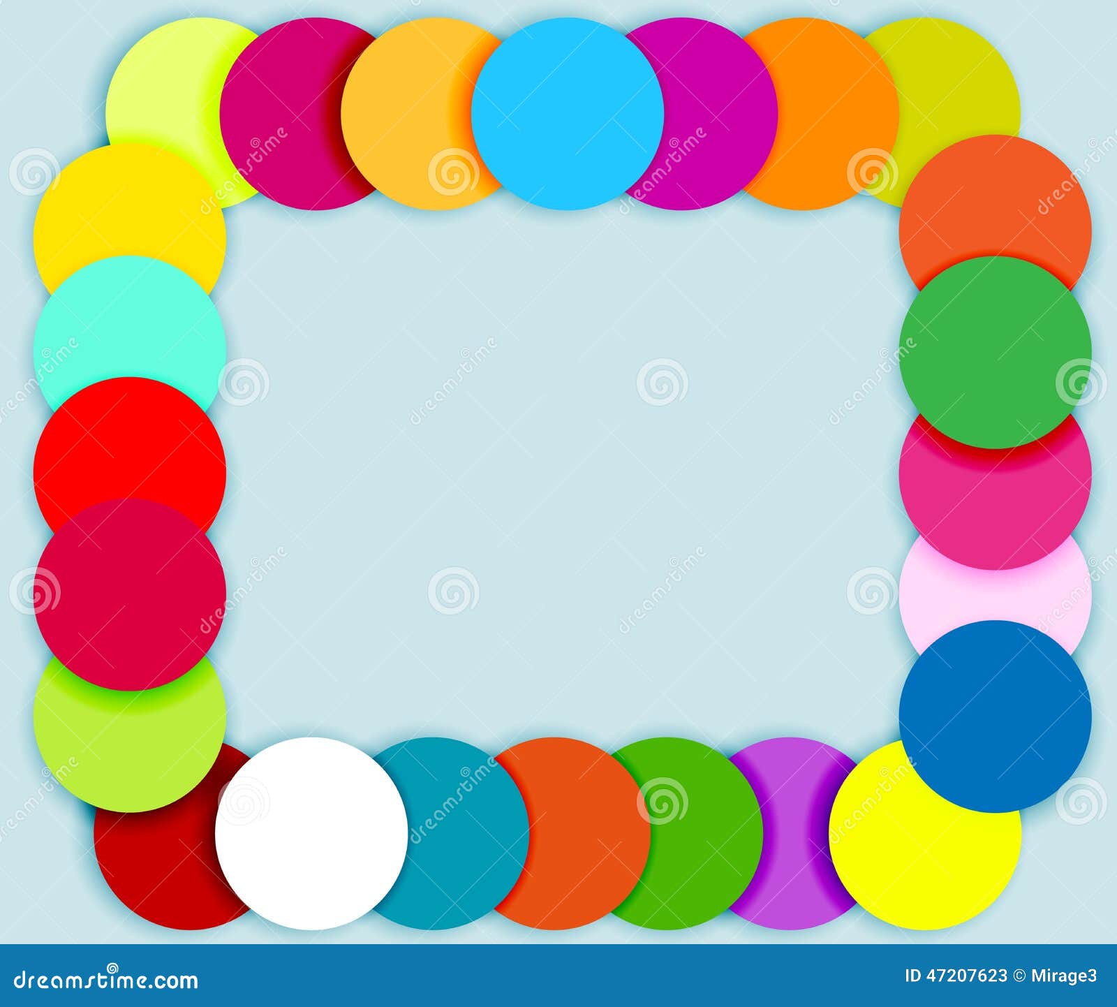Frame Made of Color Circles Stock Vector - Illustration of background ...