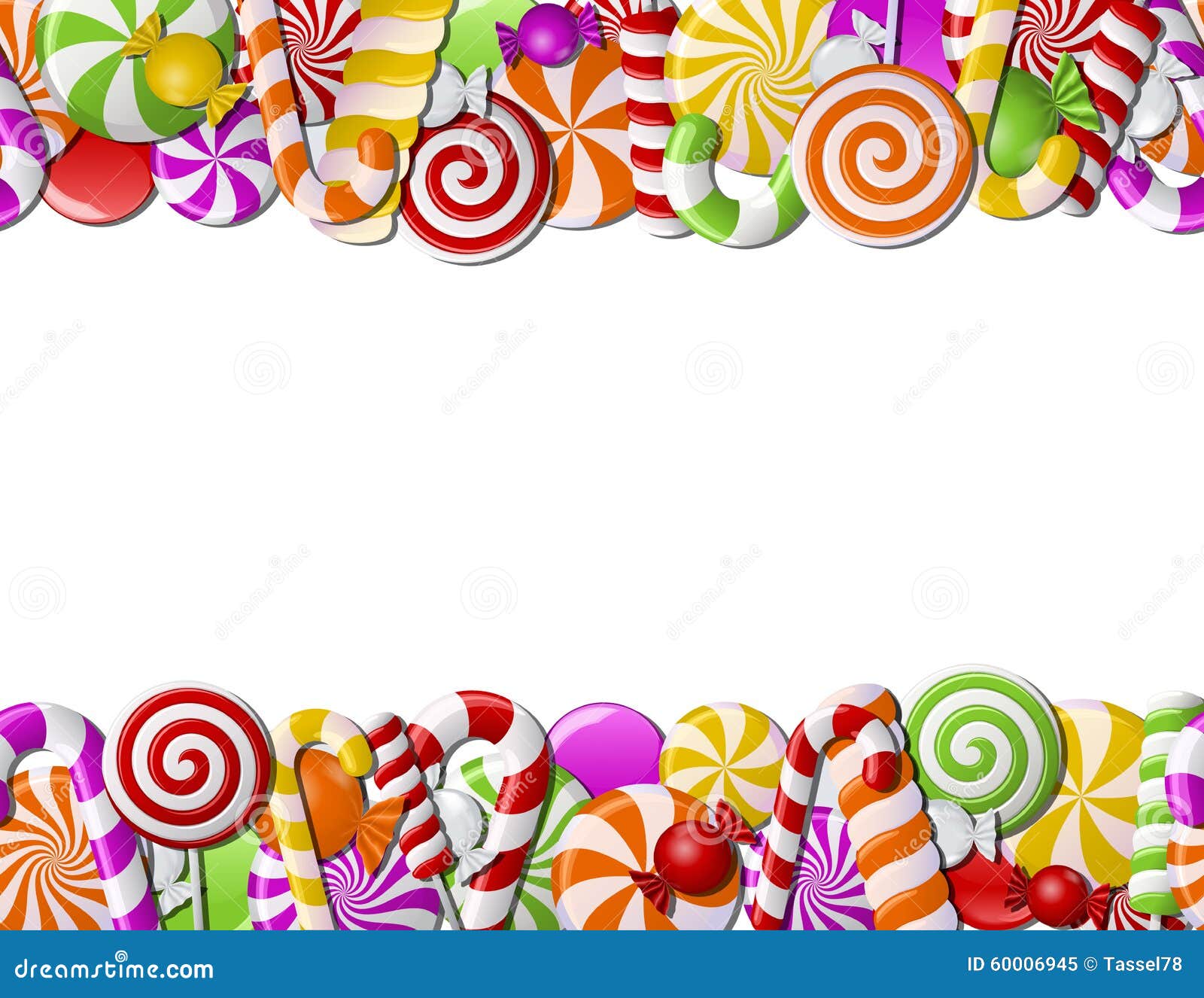 Frame Made of Colorful Candies Stock Vector - Illustration of cartoon ...