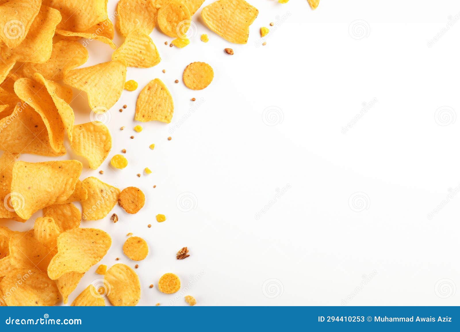 Frame Made of Corn Chips on White Background Stock Image - Image of ...