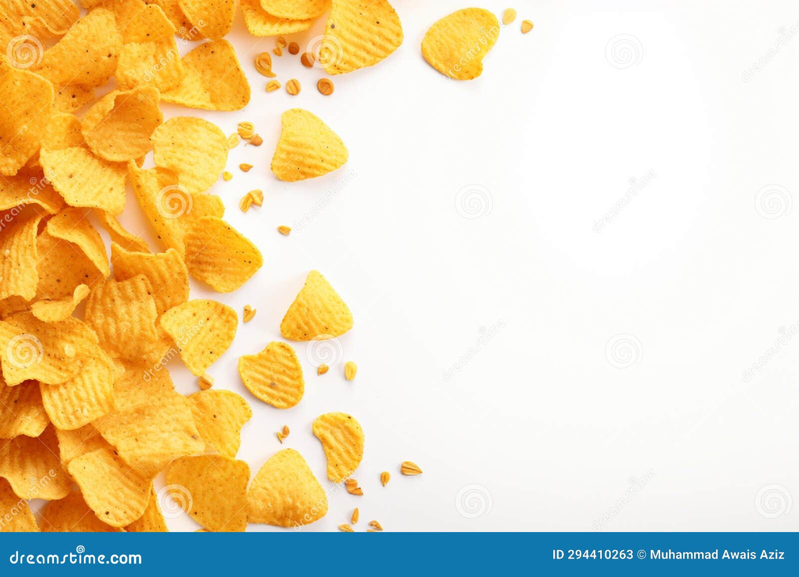 Frame Made of Corn Chips on White Background Stock Illustration ...