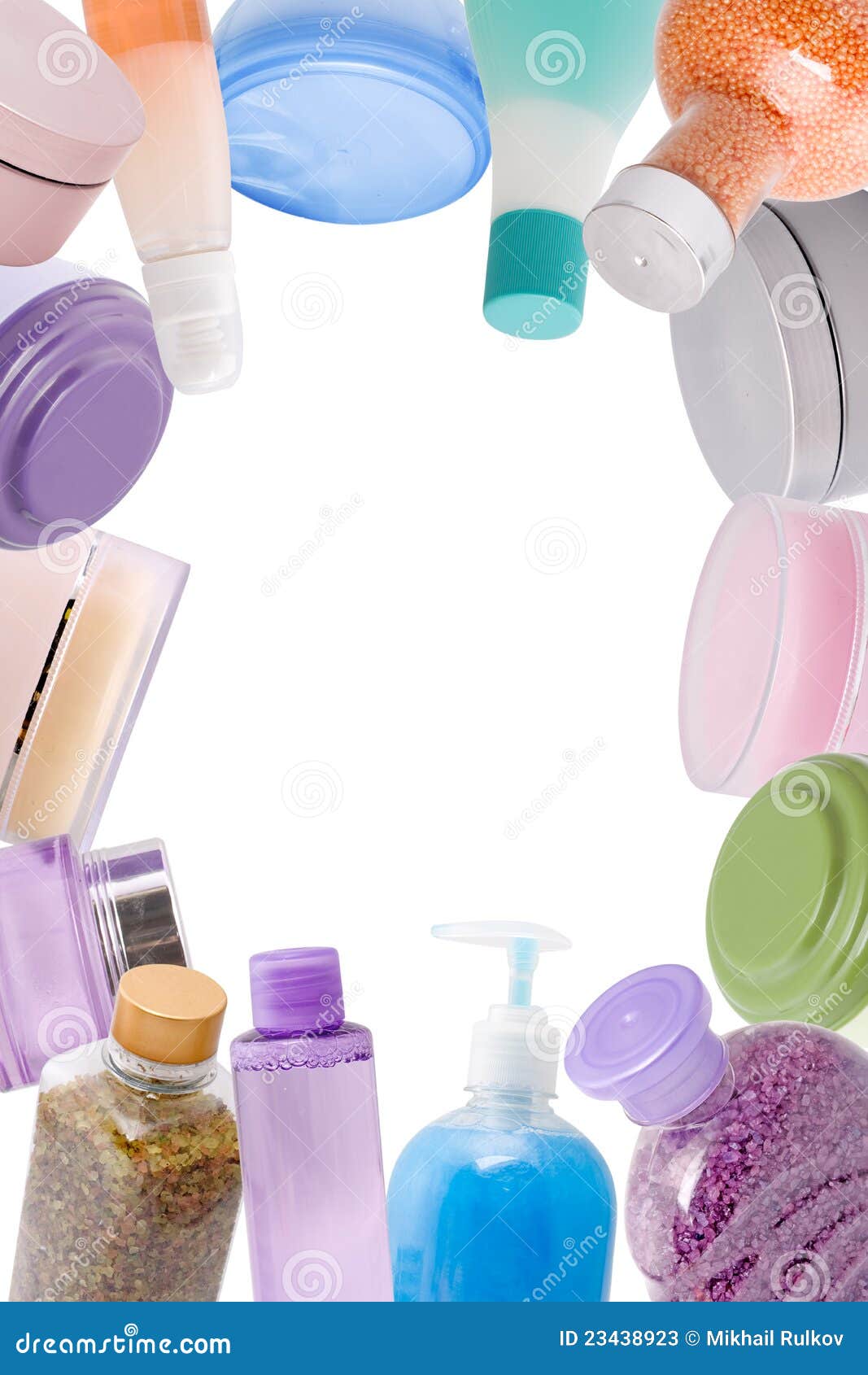 Frame made of cosmetics stock image. Image of container - 23438923