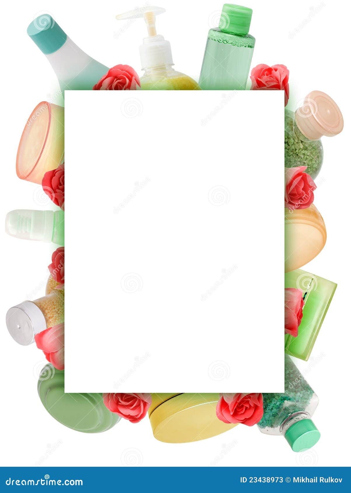 Frame made of cosmetics stock image. Image of perfume - 23438973