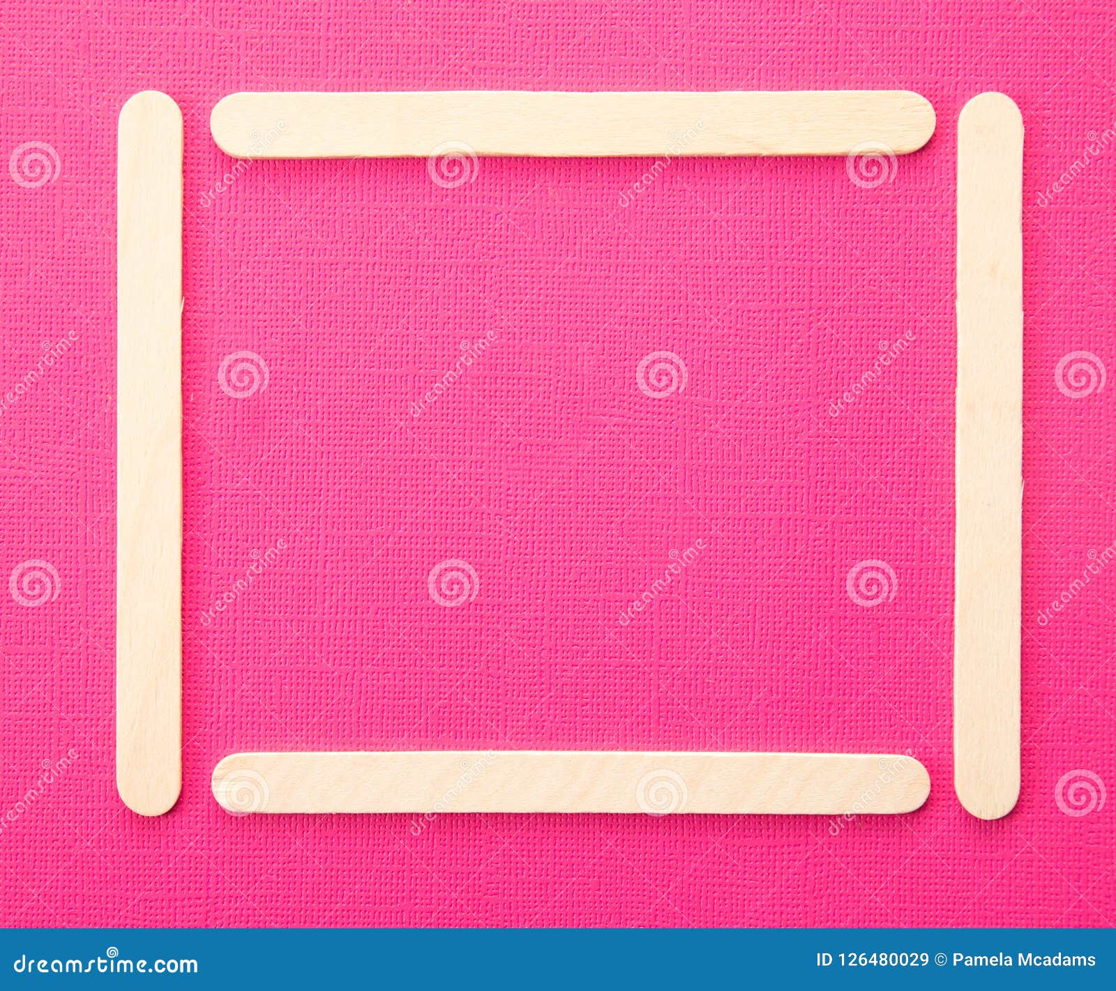 Pink Frame Made of Craft Sticks Stock Image - Image of couple, bright ...