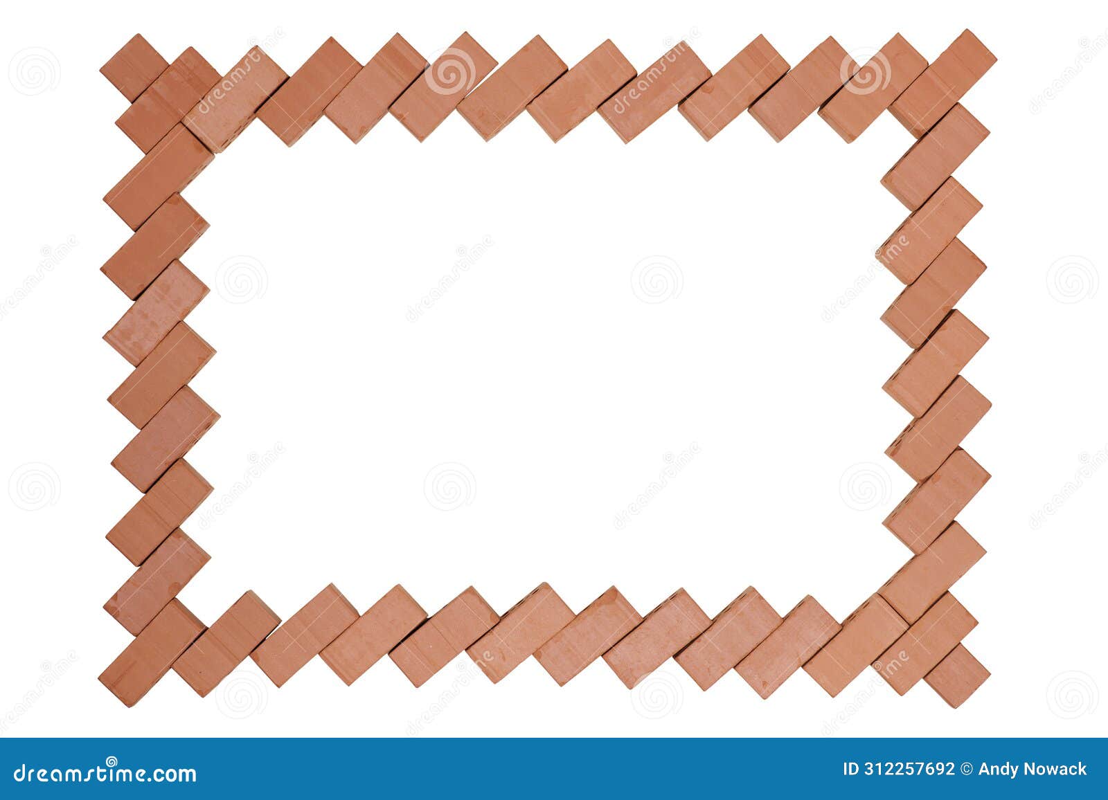 Frame Made of Diagonally Offset Bricks Stock Photo - Image of copy ...