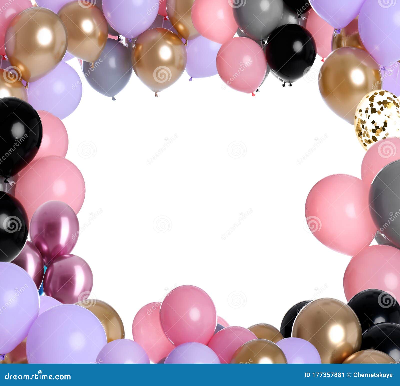 Frame Made of Different Color Balloons on Background Stock Image ...