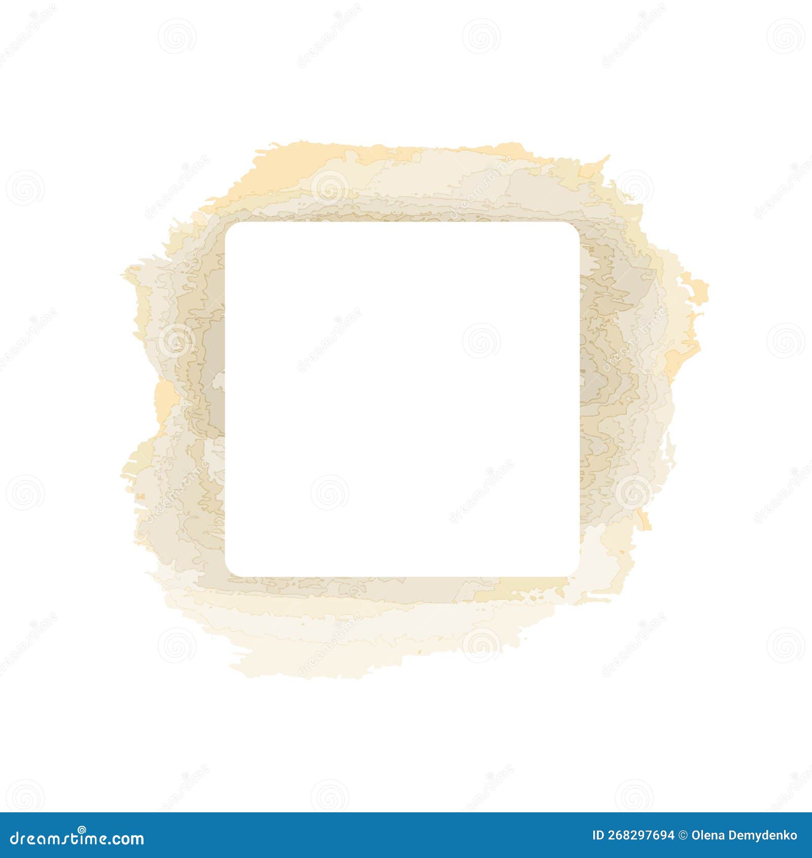 The Frame is Made in Digital Watercolor. Watercolor Illustration. Place ...