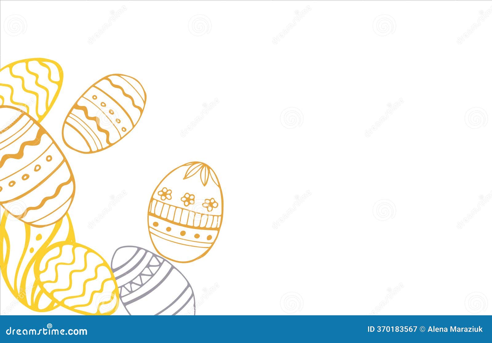 Easter Traditional Symbols Seamless - Eggs, Bunny, Willow Twigs, Basket ...