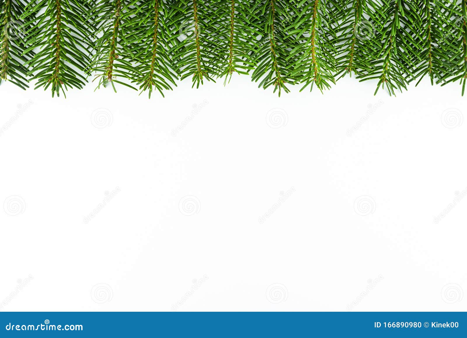 A Frame Made of Fir, Twigs Arranged at the Top, Isolated on a White ...